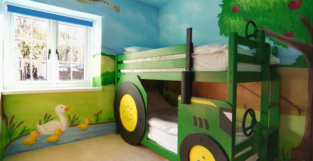 Kids Fun Farm Themed Bedroom in Cosy Cob Cottage, Devon - Lilly Likes
